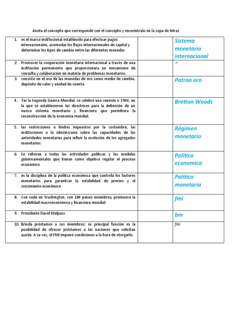 Sopa de Letras | PDF | Finanzas y dinero