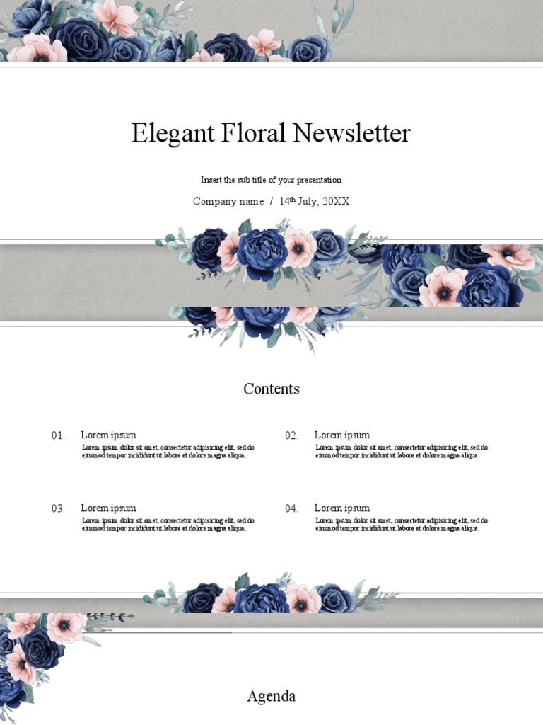Elegant Floral Newsletter - PPTMON | PDF | Career & Growth