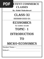 Class 11 Chapter 1 Introduction To Microeconomics Notes TCR | PDF ...