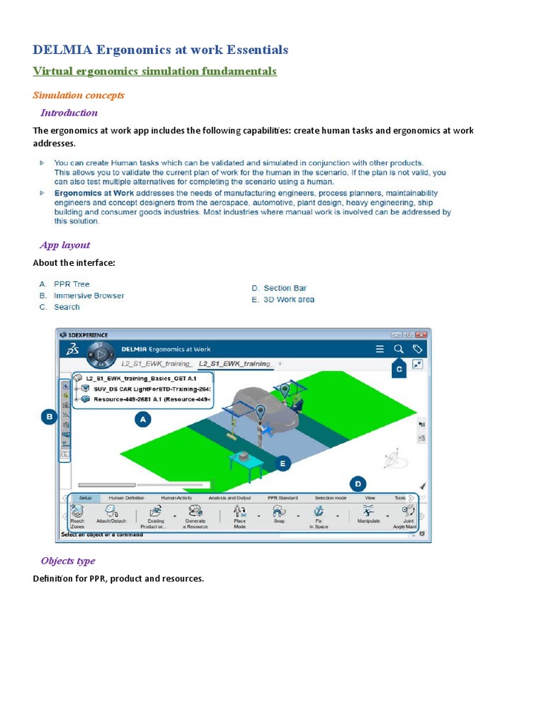 Ergonomics Simulation Guide | PDF | Simulation | Object (Computer Science)