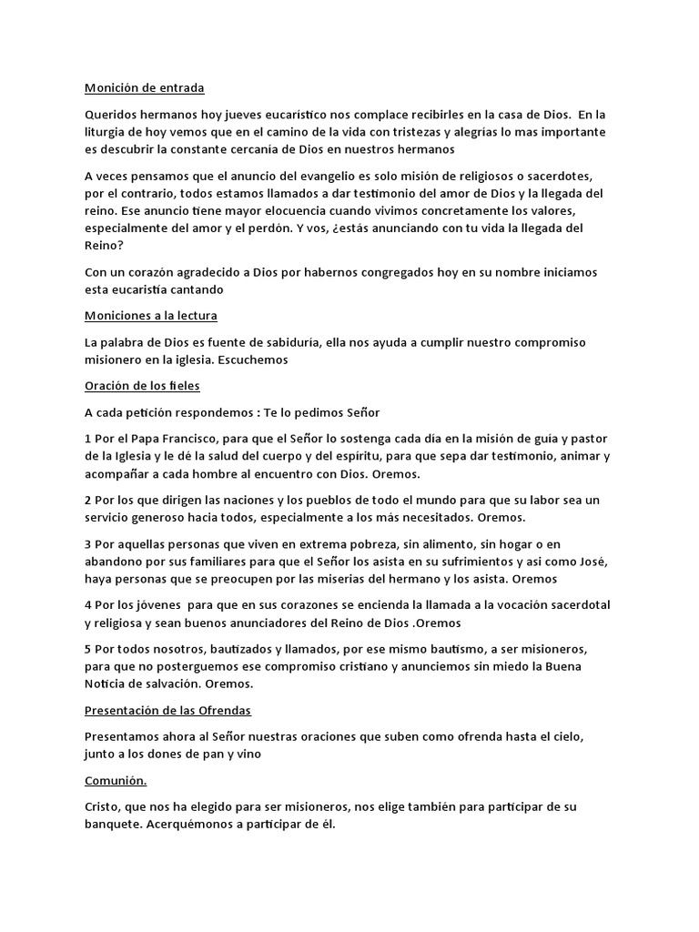 Monición 13 de Julio | PDF