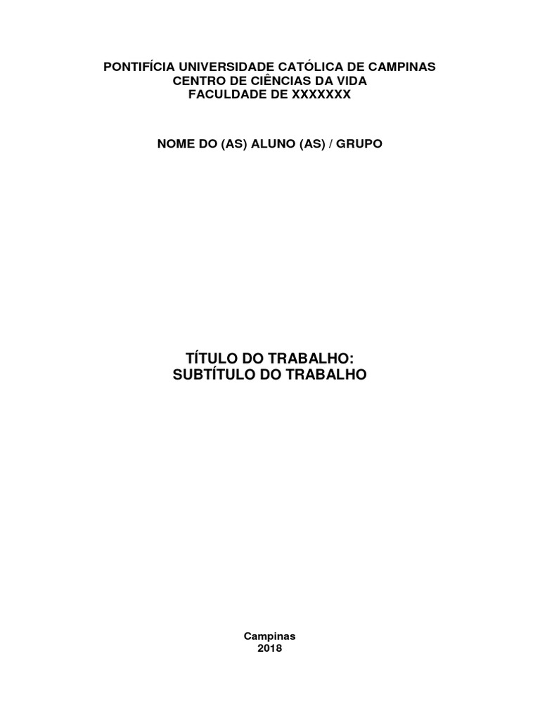 Modelo Projeto De Pesquisa Pdf