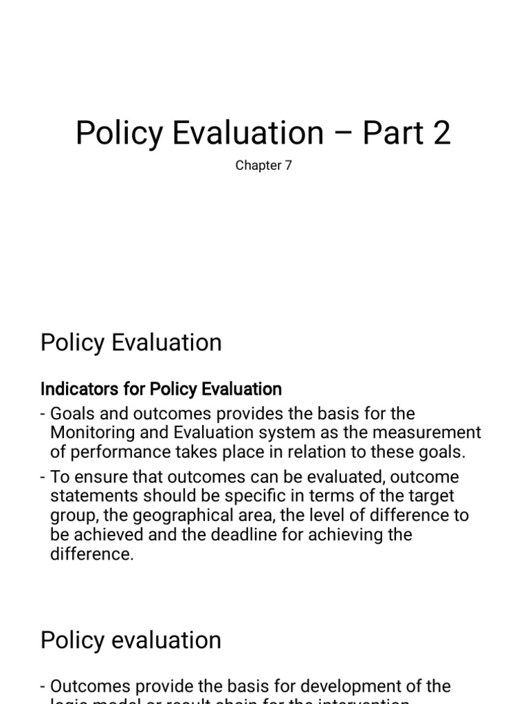 Policy Evaluation - Part 2 | PDF | Evaluation | Policy