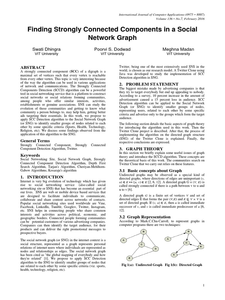 Finding Strongly Connected Components | PDF