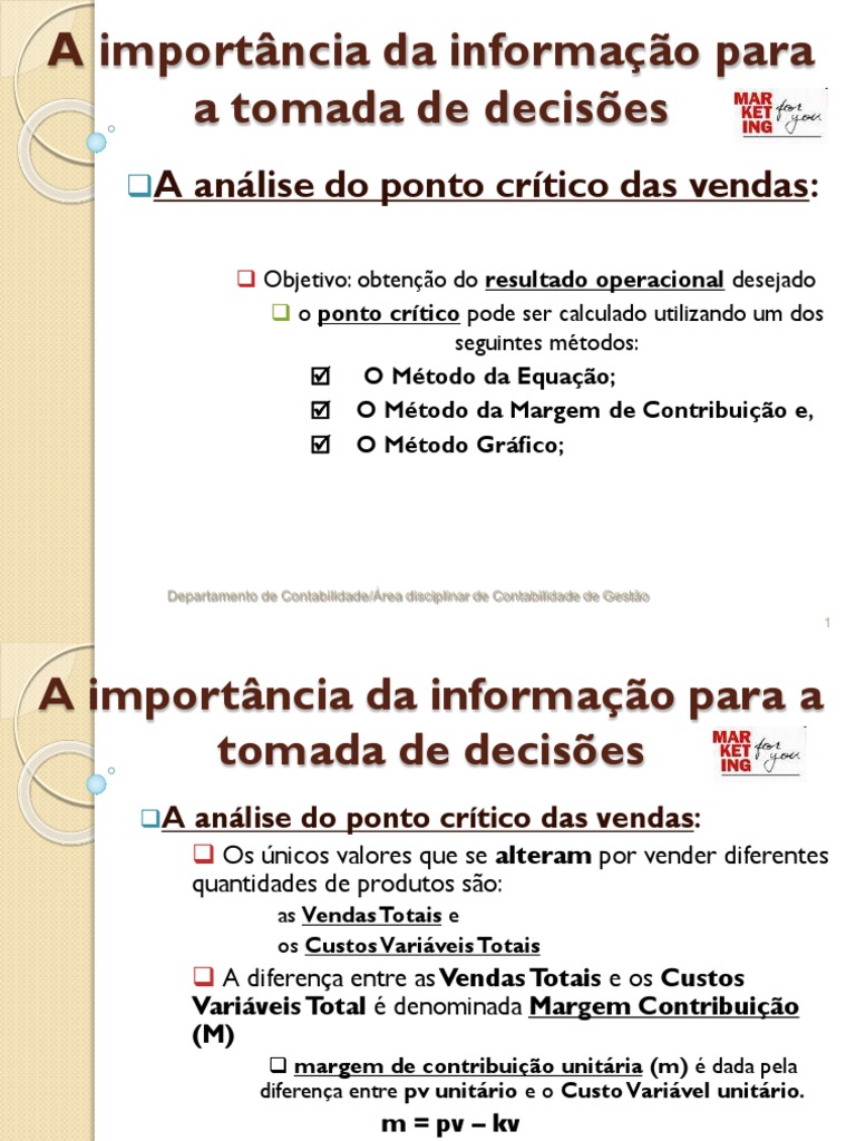 A Análise Do Ponto Crítico Das Vendas | PDF
