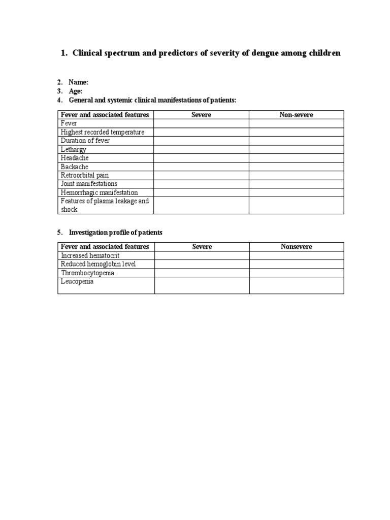 Case Record Form Six | PDF