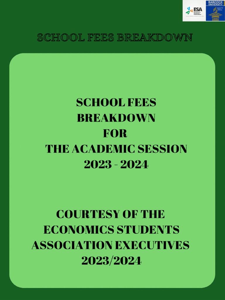 School Fees Breakdown | PDF