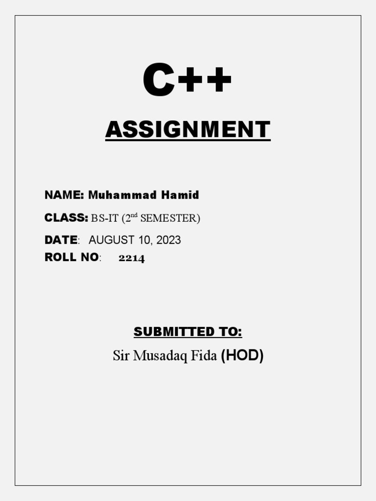 Assignment | PDF | Computer Program | Programming Assignment | PDF | Computer Program | Programming