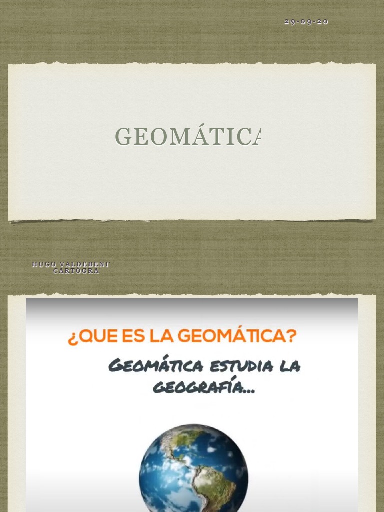 Geomatica Clase 1 | PDF | Ciencia y matemáticas