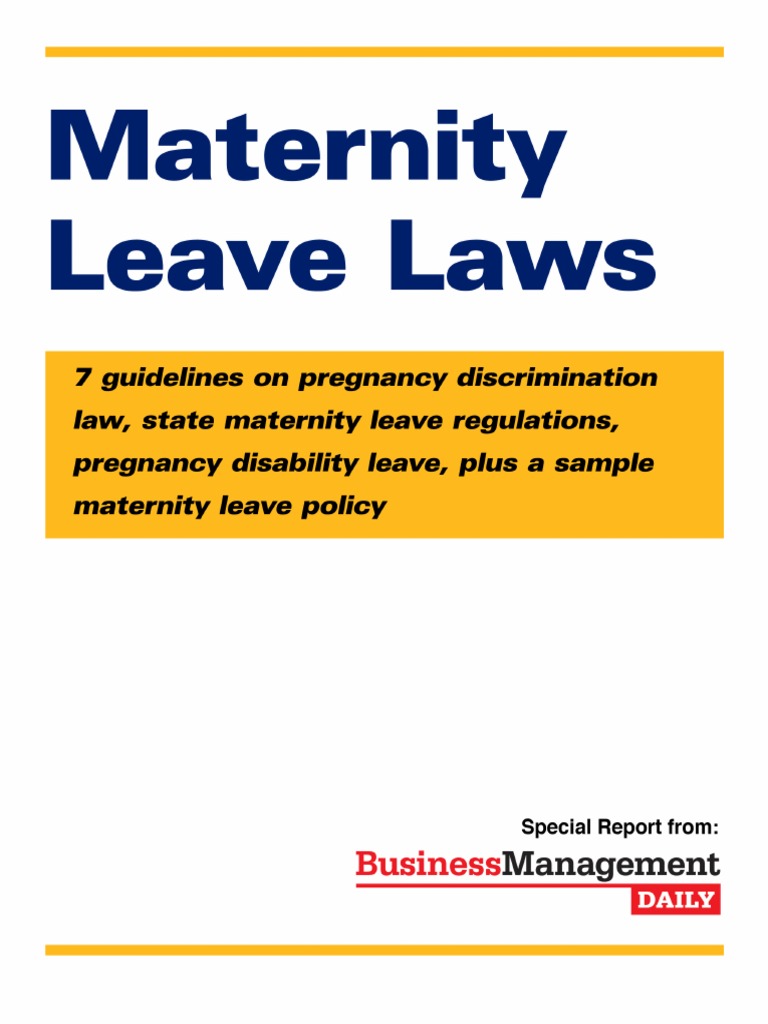 Maternity Leave Laws | PDF