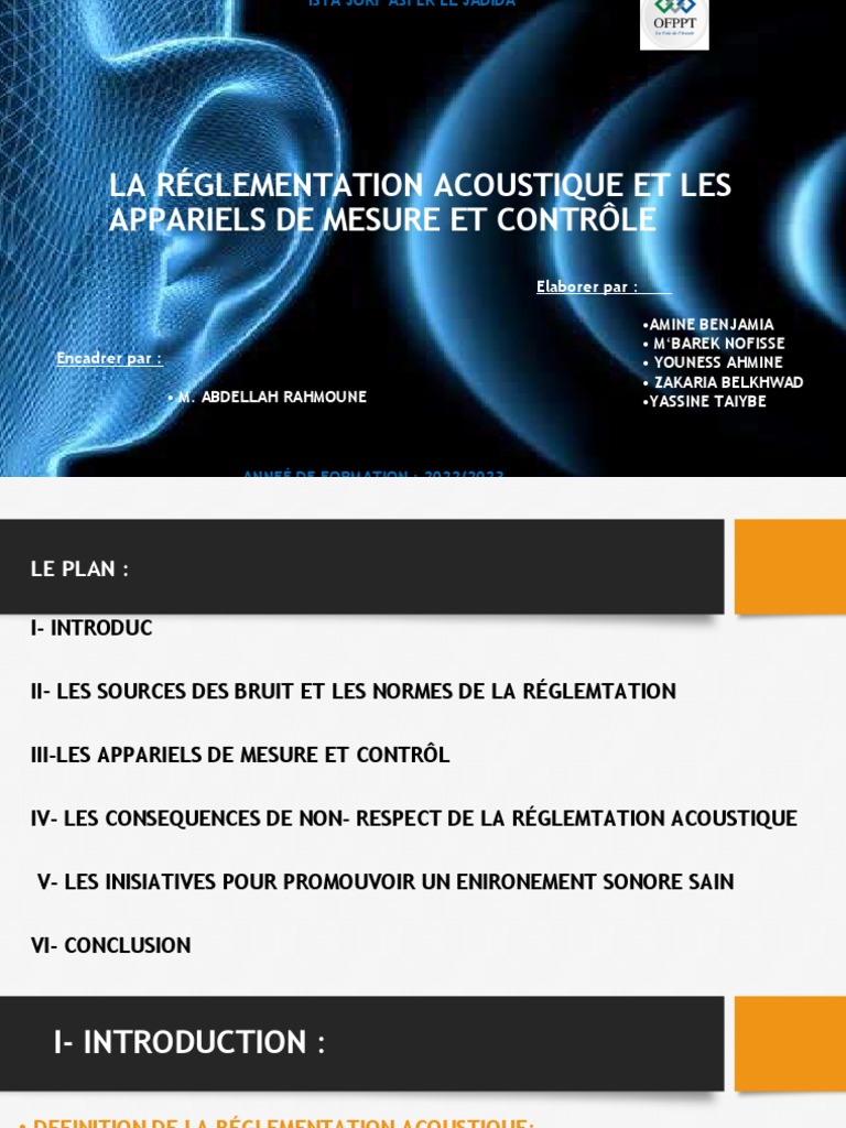 Presentation de La Réglementation Acoustique | PDF | Bruit | Acoustique