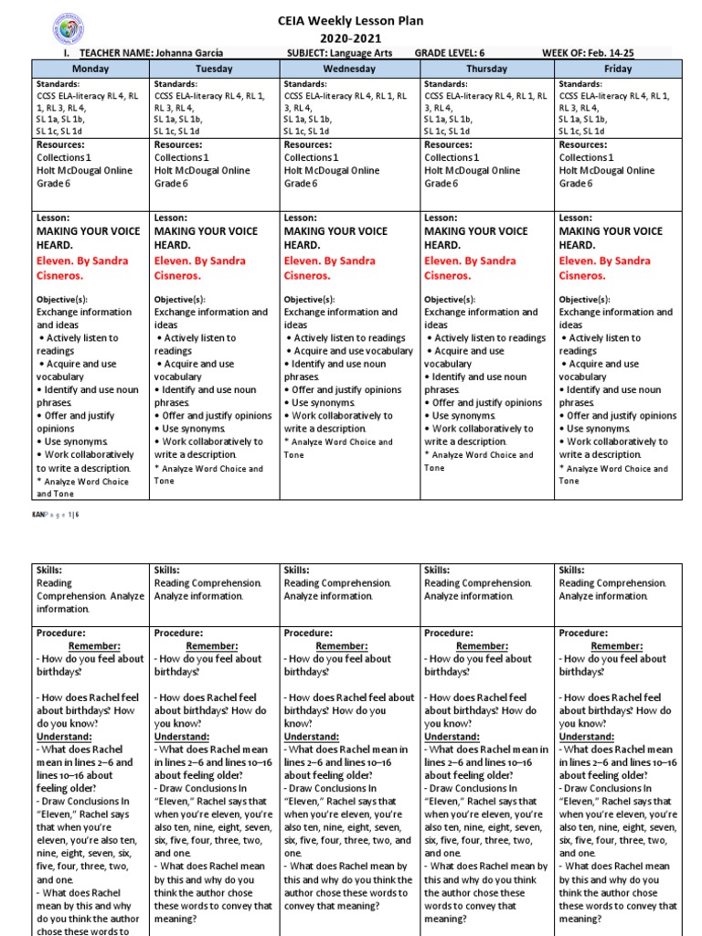 Eleven by Sandra Cisneros | PDF | Vocabulary | Narration