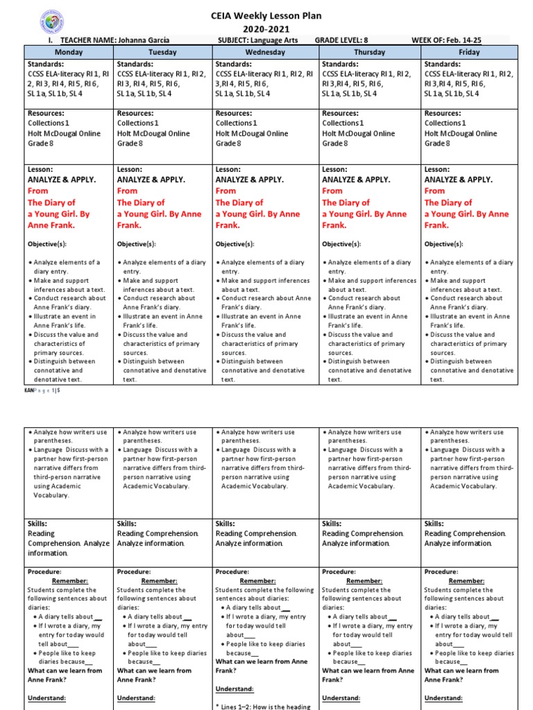 From The Diary of A Young Girl. by Anne Frank. | PDF