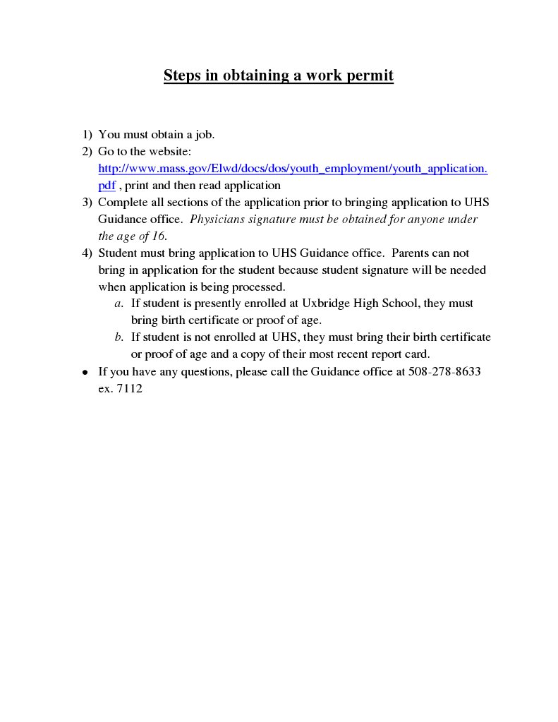 Steps in Obtaining A Work Permit | PDF