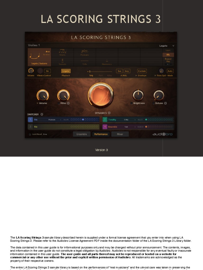 LA Scoring Strings 3 Manual | Download Free PDF | Violin | Double Bass
