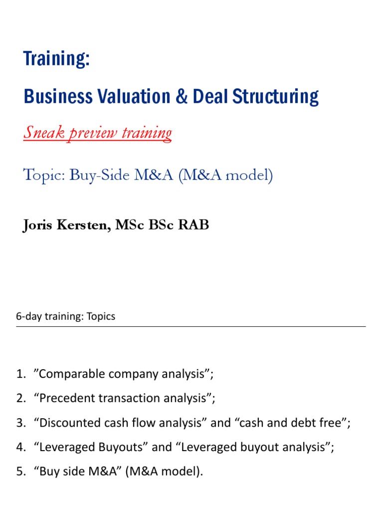 M&A Buy Side | PDF