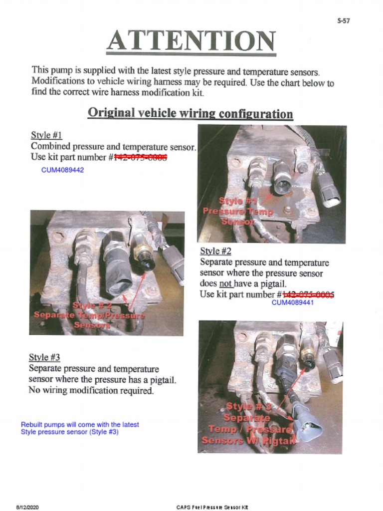 Caps Pump Harness Kit 4089441 | PDF | Electrical Connector | Pump