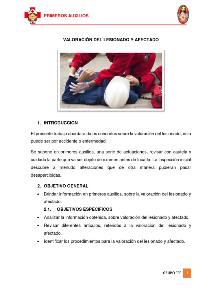 Valoración del Lesionado en Primeros Auxilios | PDF