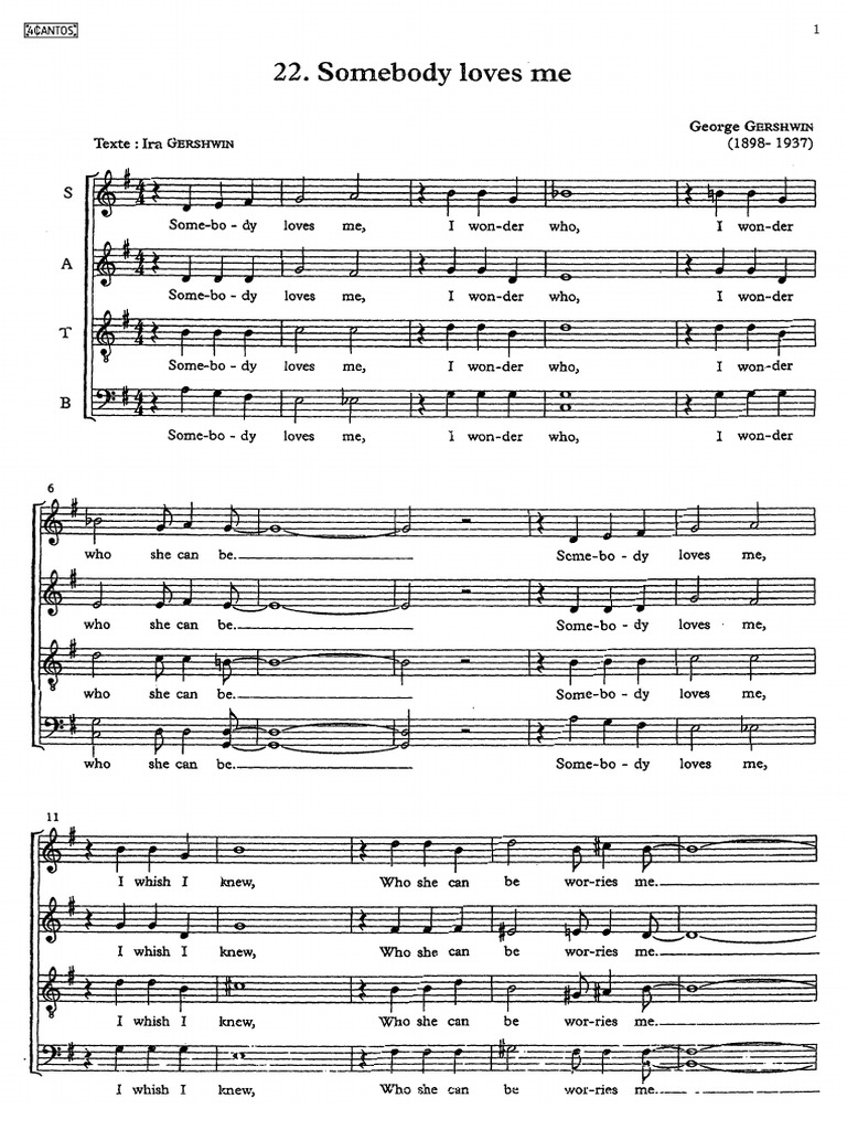 Somebody Loves Me - Gershwin | PDF
