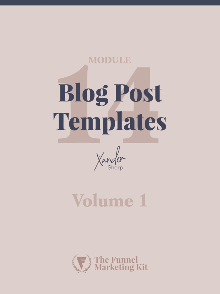 Blog Post Templates - Volume 1 | PDF