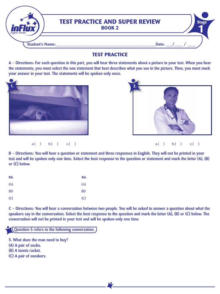 Test Practice and Super Review - Book 2 Stage 1 | PDF
