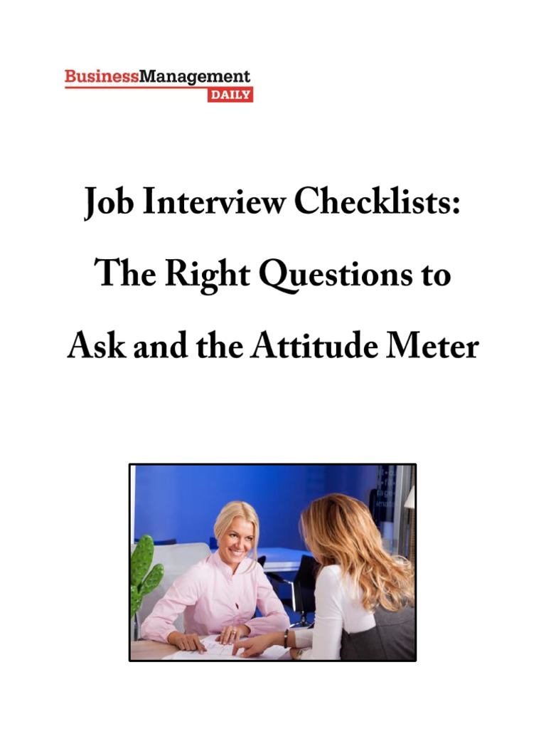 Job Interview Checklist | PDF | Job Interview | Psychology