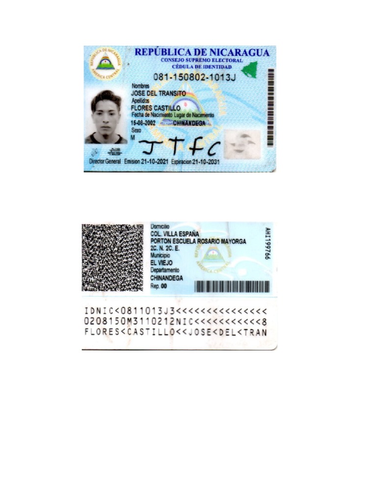 Fomato de Cedula | PDF