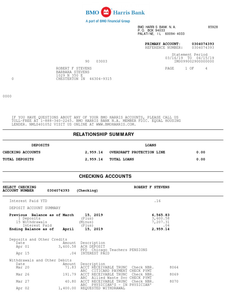 Bmo Harris Bank | PDF