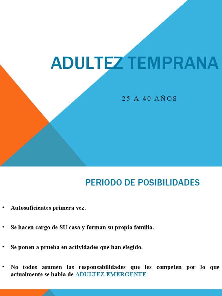 Adultez Temprana | PDF