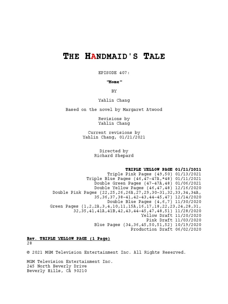 The Handmaids Tale 4x07 - Home | PDF
