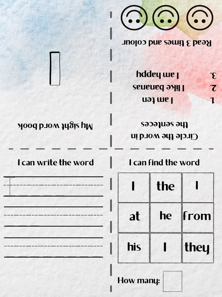 Sight Words Mini Book | PDF