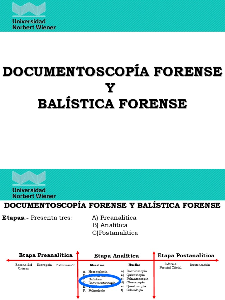 Wiener Clase 7 Forense Documentoscopía Y Balística Pdf