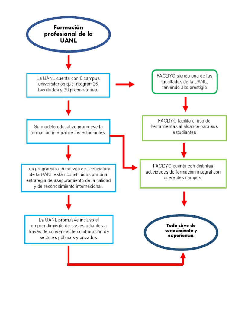 2.1 - Diagrama de Flujo Sobre La Formación Profesional en La UANL y La ...