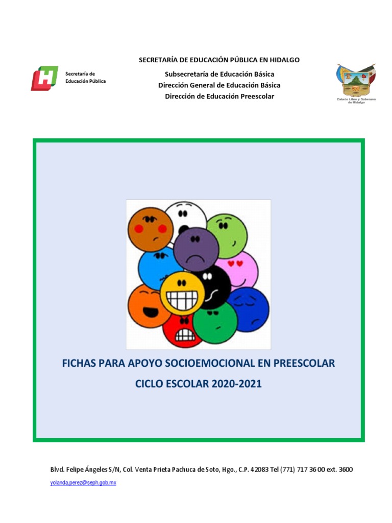 Fichas de Apoyo Socioemocional Preescolar | PDF