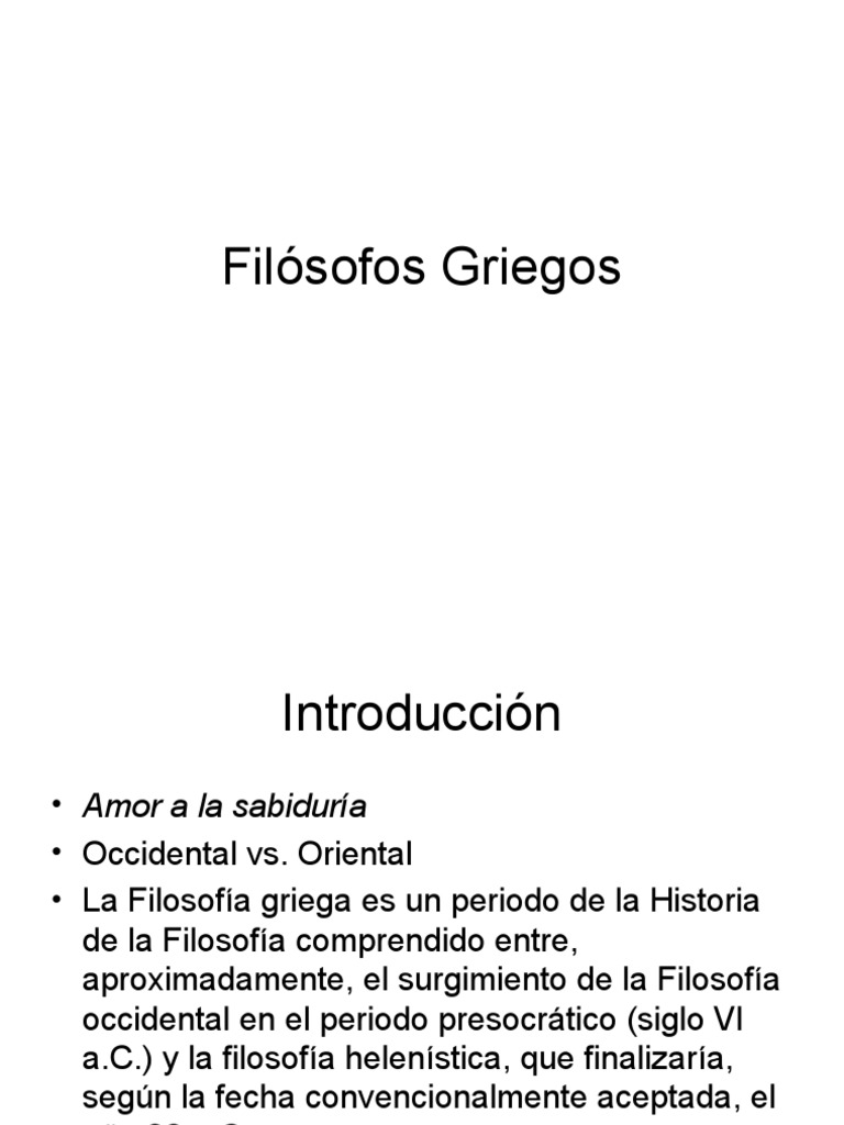 Filósofos Griegos | PDF