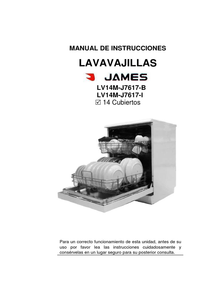 Manual Lavavajillas LV14M J7617R B I | PDF | Lavavajillas | Detergente