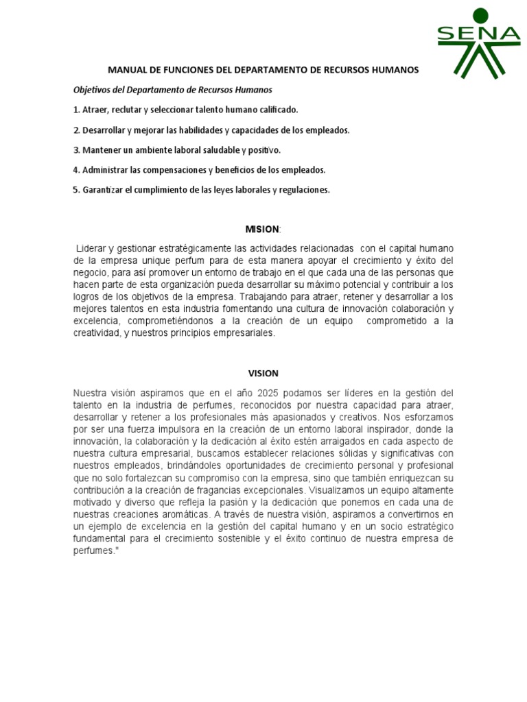 MANUAL DE PROCESO Recursos Humanos | PDF