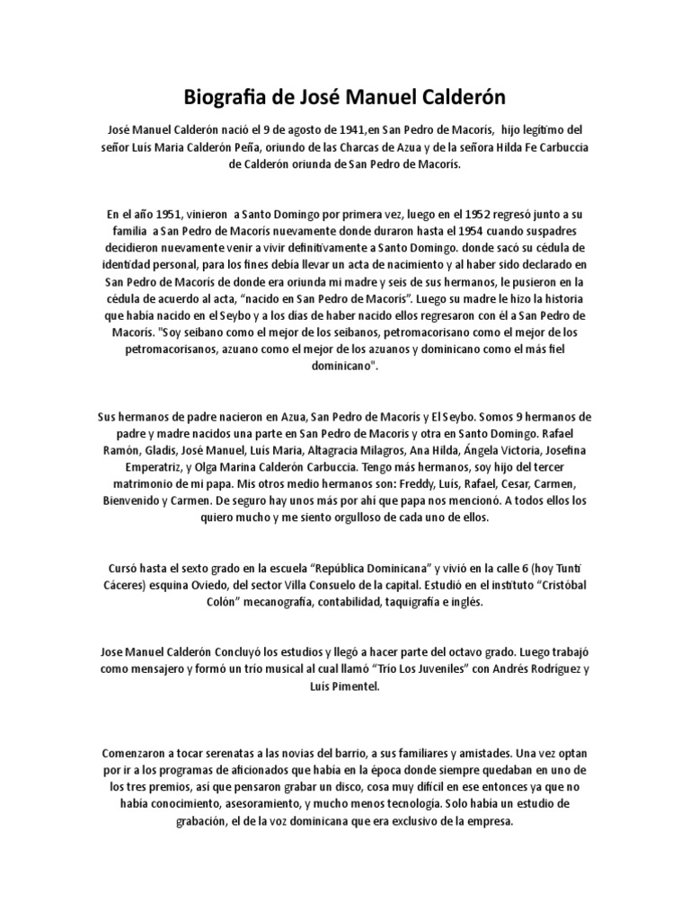 Biografia de José Manuel Calderón | PDF