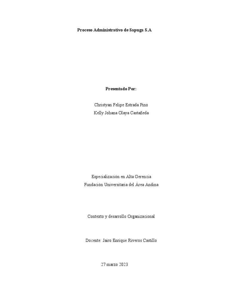 Tarea Eje 3 Proceso Administrativo | PDF