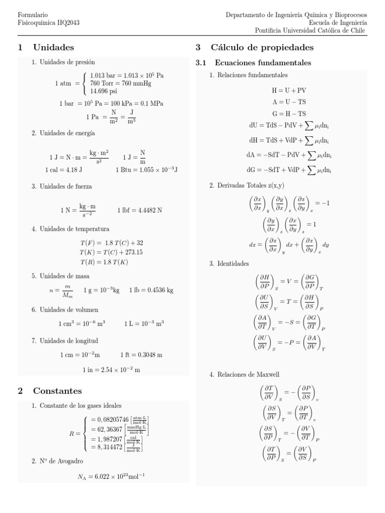 Formulario Examen | PDF