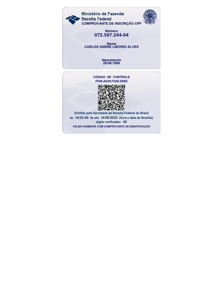 Comprovante CPF | PDF