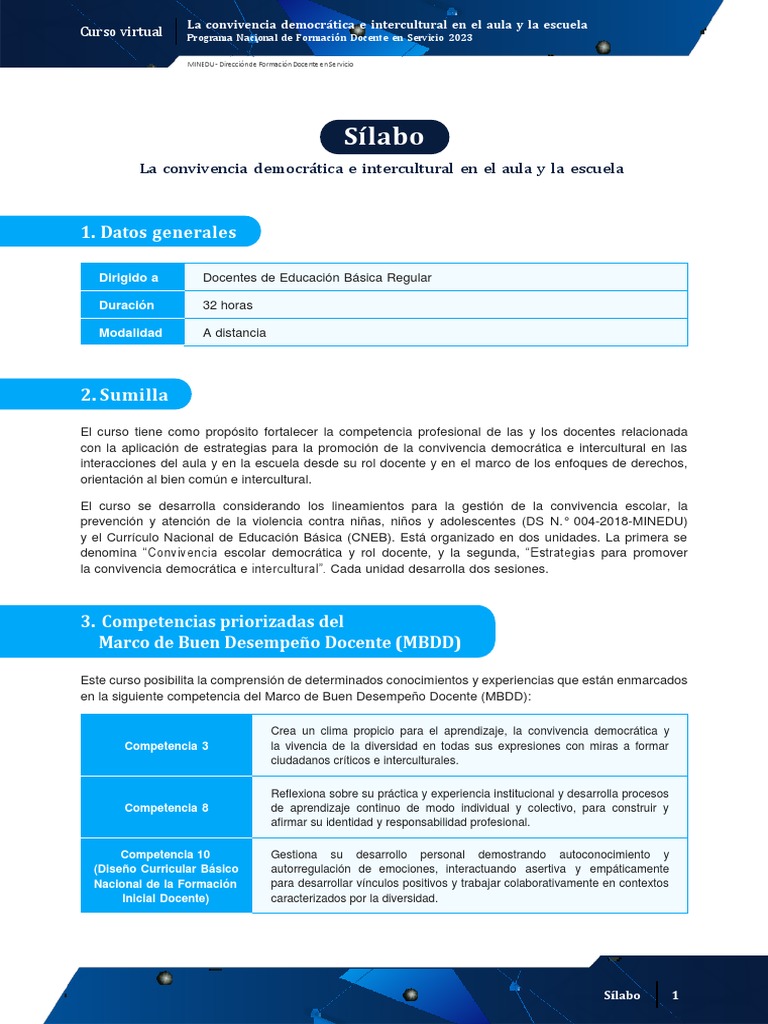 Sílabo CDI 2 | PDF | Evaluación | Educación primaria