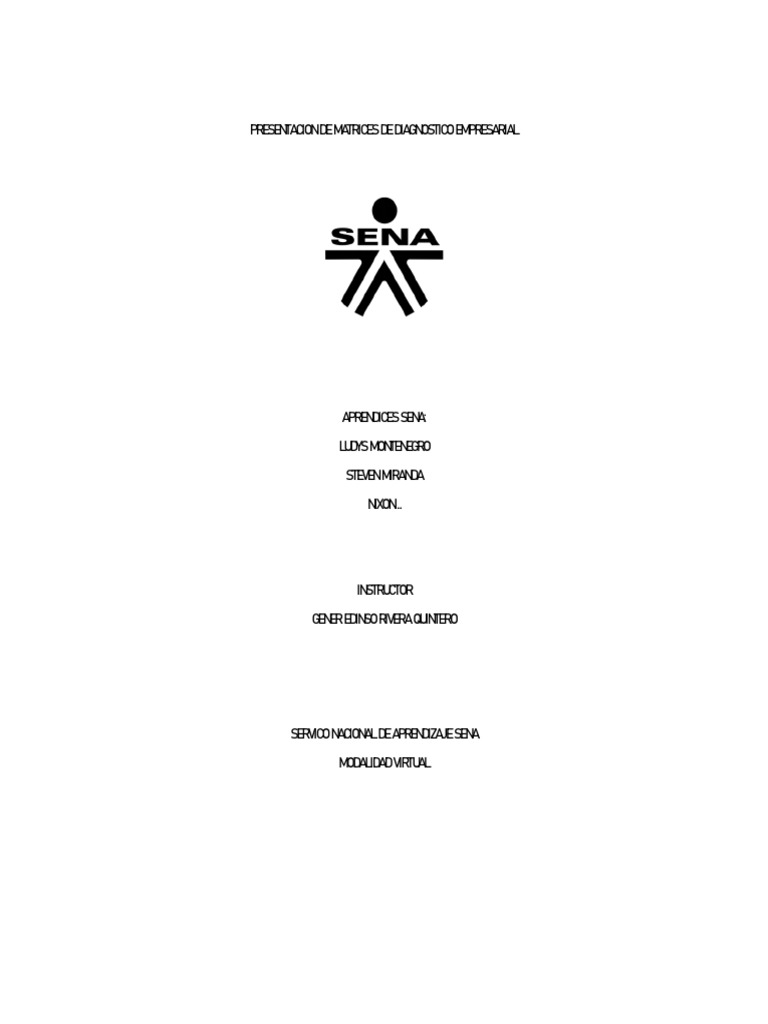 Presentacion De Matrices De Diagnostico Empresarial Pdf Análisis