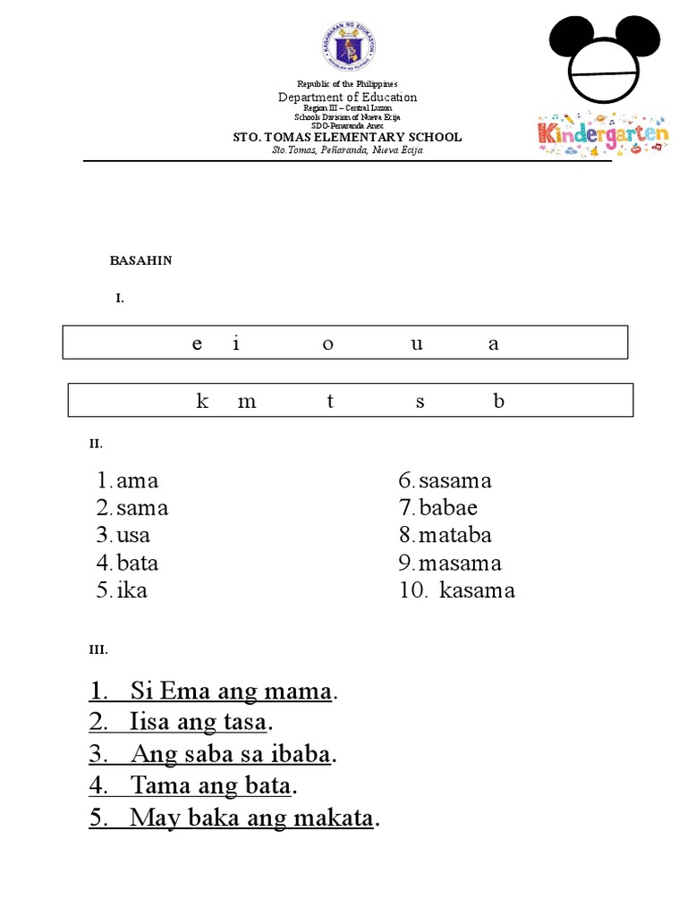 Pagbasa-1st Quarter | PDF