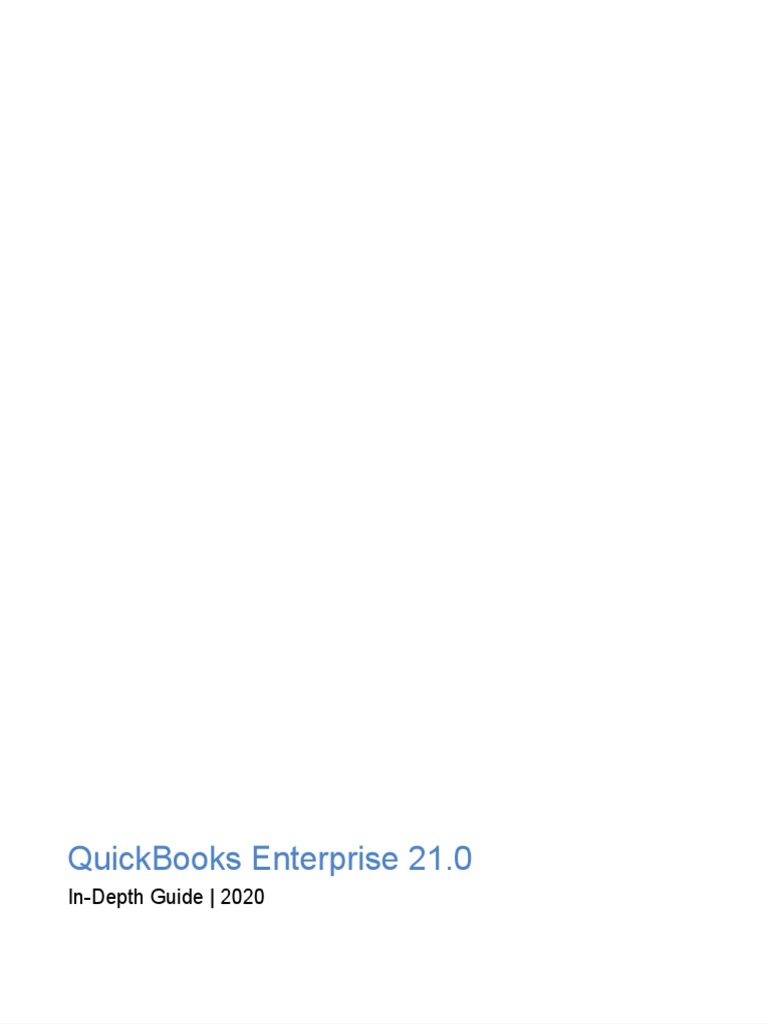 QuickBooks Enterprise 21 - 0 in Depth Guide | PDF