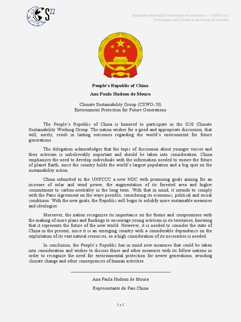 China's Commitment to Climate Action | PDF | Science & Mathematics