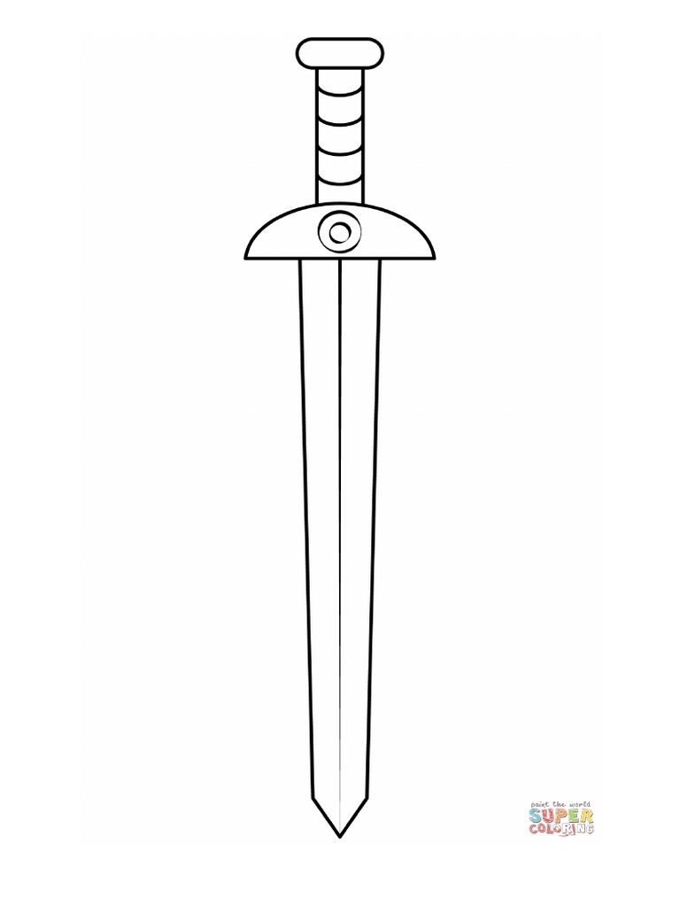 Coloriage - Épée - Coloriages À Imprimer Gratuits | PDF