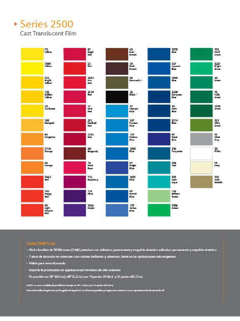 Arlon 2500 Catalogo de Colores | PDF