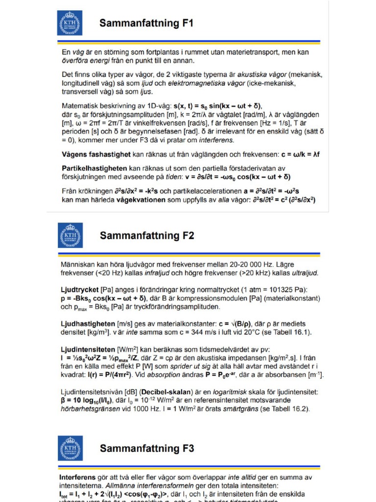 Sammanfattning Vågen | PDF