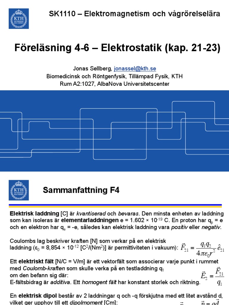 SK1110 F4 F6 - Elektrostatik | PDF